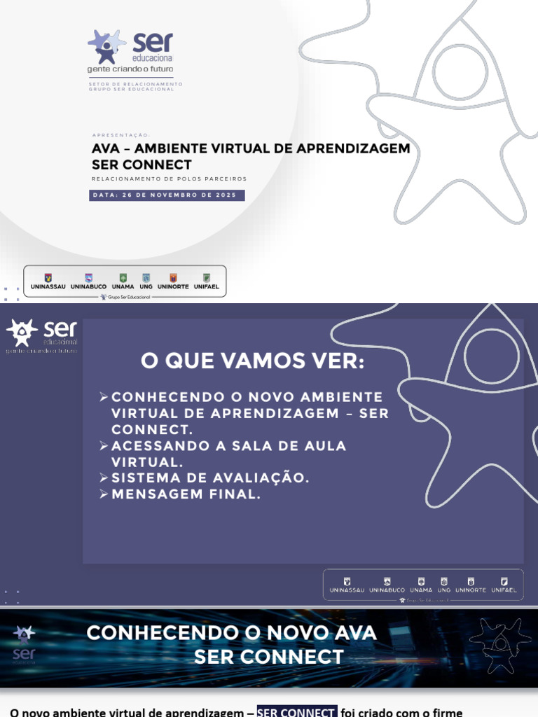 Ser Connect - Ambiente Virtual de Aprendizagem Ava | PDF | Aprendizado ...