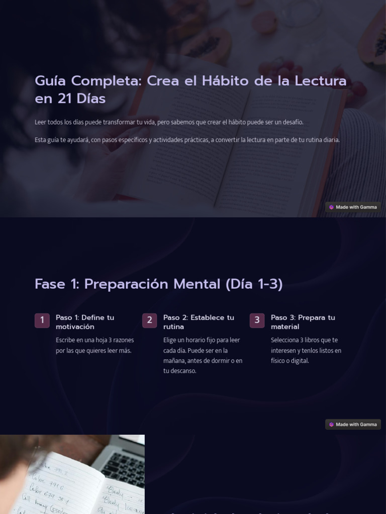 Crea El Habito de Lectura en 21 Dias | PDF