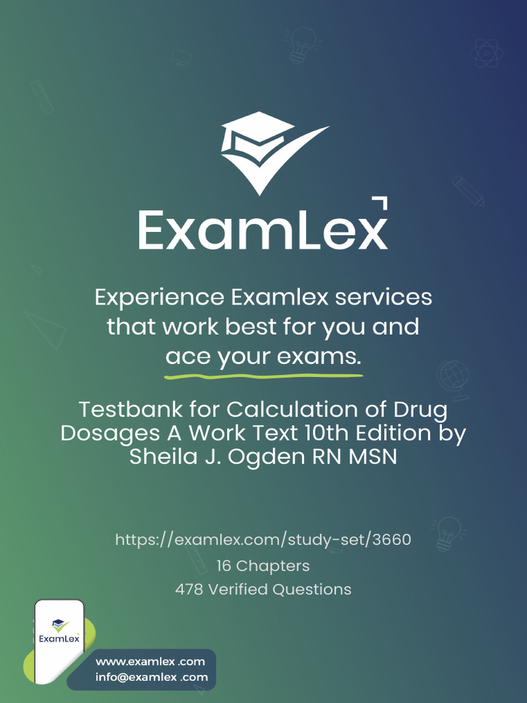 Testbank for Calculation of Drug Dosages a Work Text 10th Edition by ...