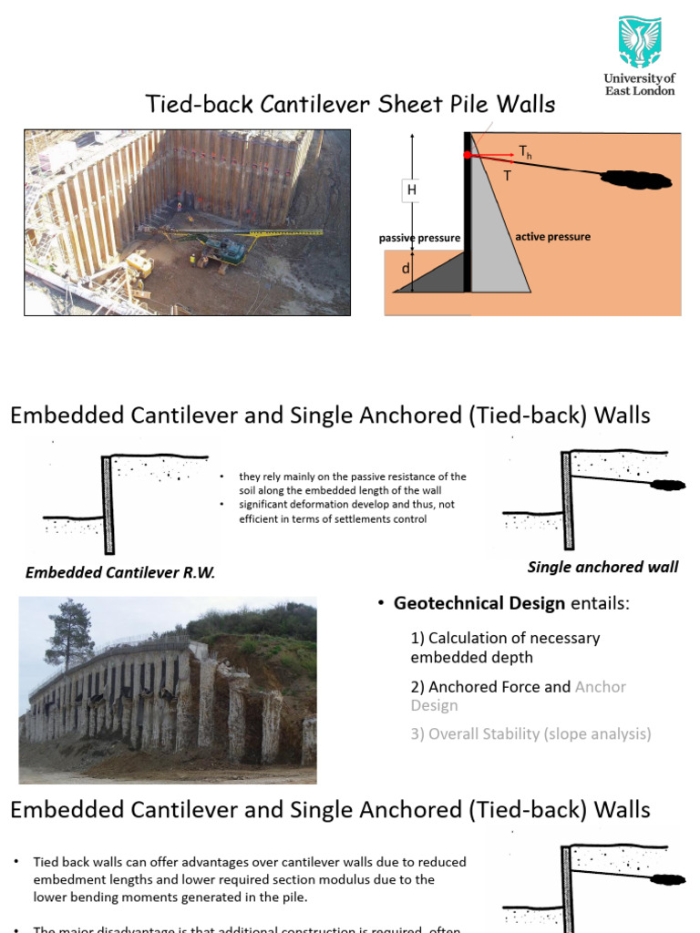 3.2 Tied back Cantilever Walls | PDF | Applied And Interdisciplinary ...