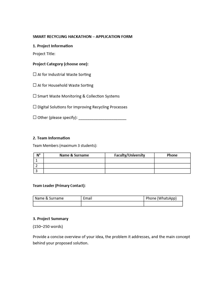 Hackathon Template | PDF