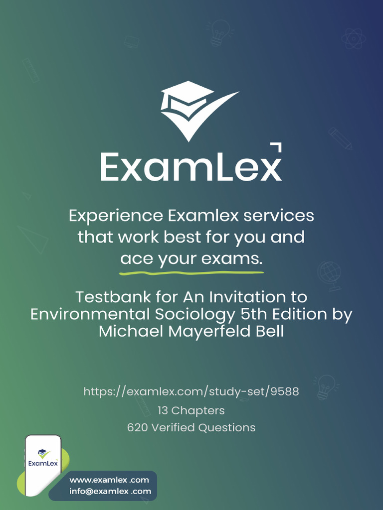 Testbank for an Invitation to Environmental Sociology 5th Edition by ...