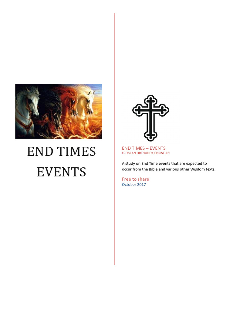 End Times Events | PDF | Glory (Religion) | Jesus
