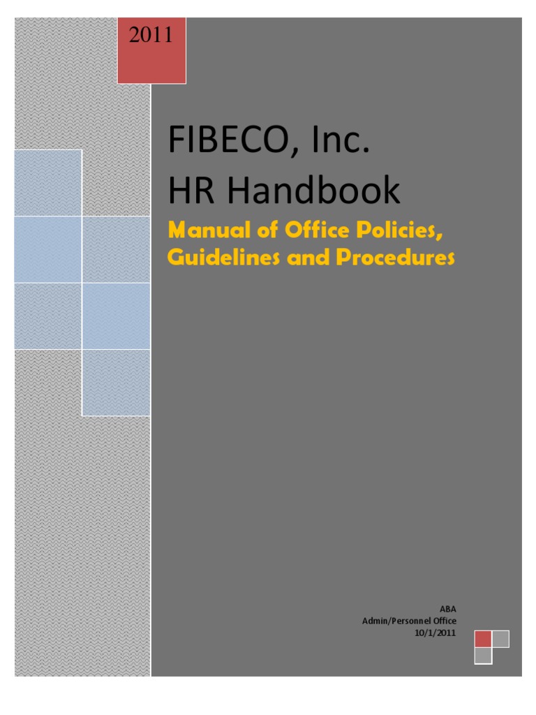 FIBECO Manual of Policies and Procedures | PDF | Employment | Salary