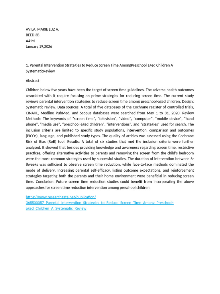 Avila, Marie Luz A | PDF