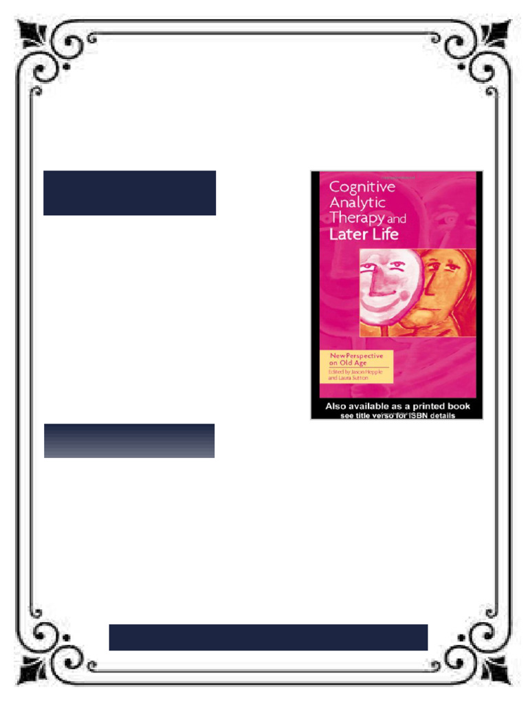 Cognitive Analytic Therapy and Later Life A New Perspective on Old Age ...