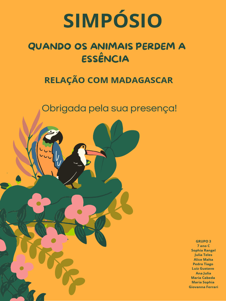 Dia Nacional Dos Animais. Cartaz. Amarelo, Verde, Rosa, Azul..PDF (2 ...