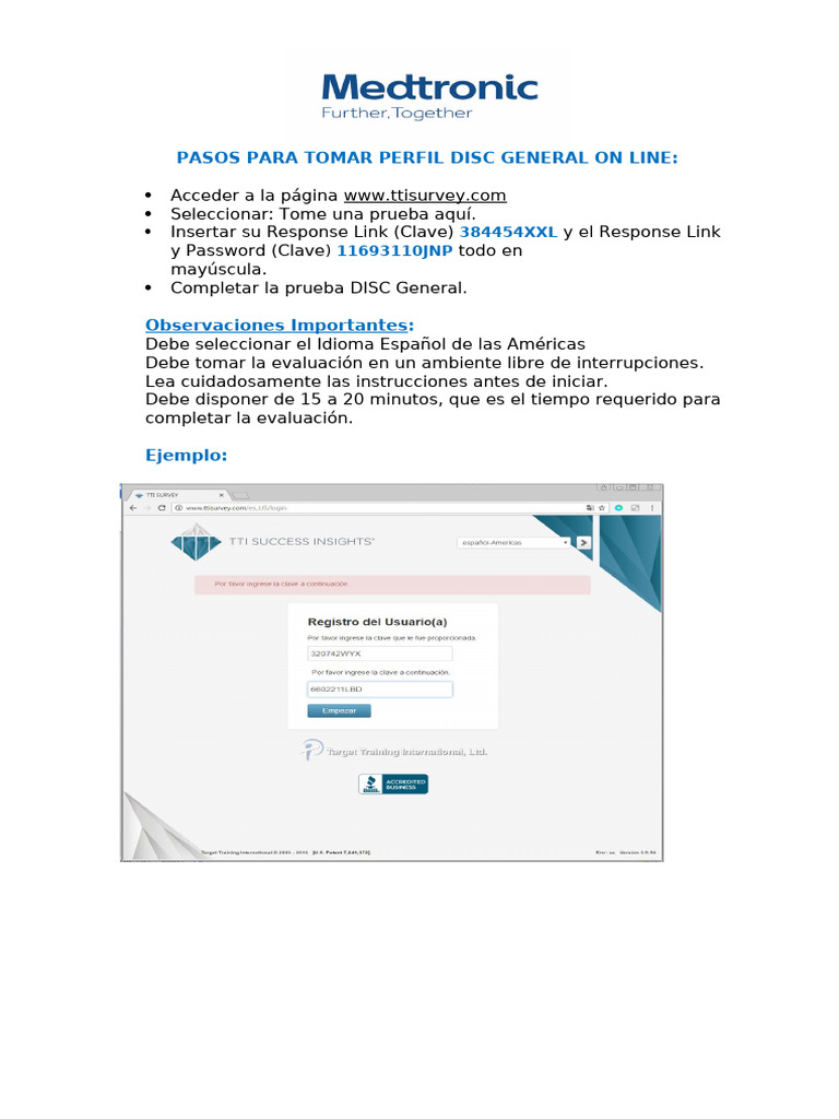 1 Formato Instrucciones Prueba DISC (Template) | PDF
