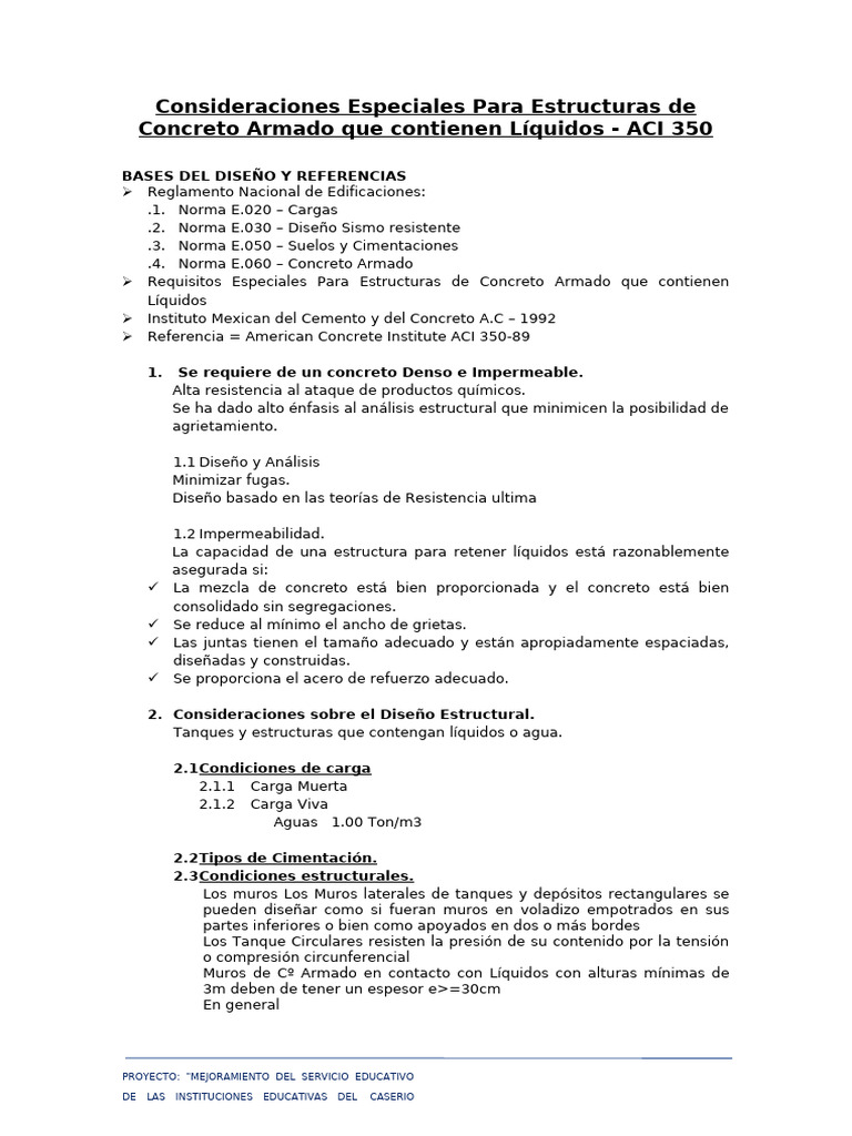 2.2.12.- Diseño de Tanque Elevado | PDF | Hormigón | Física Aplicada e Interdisciplinaria