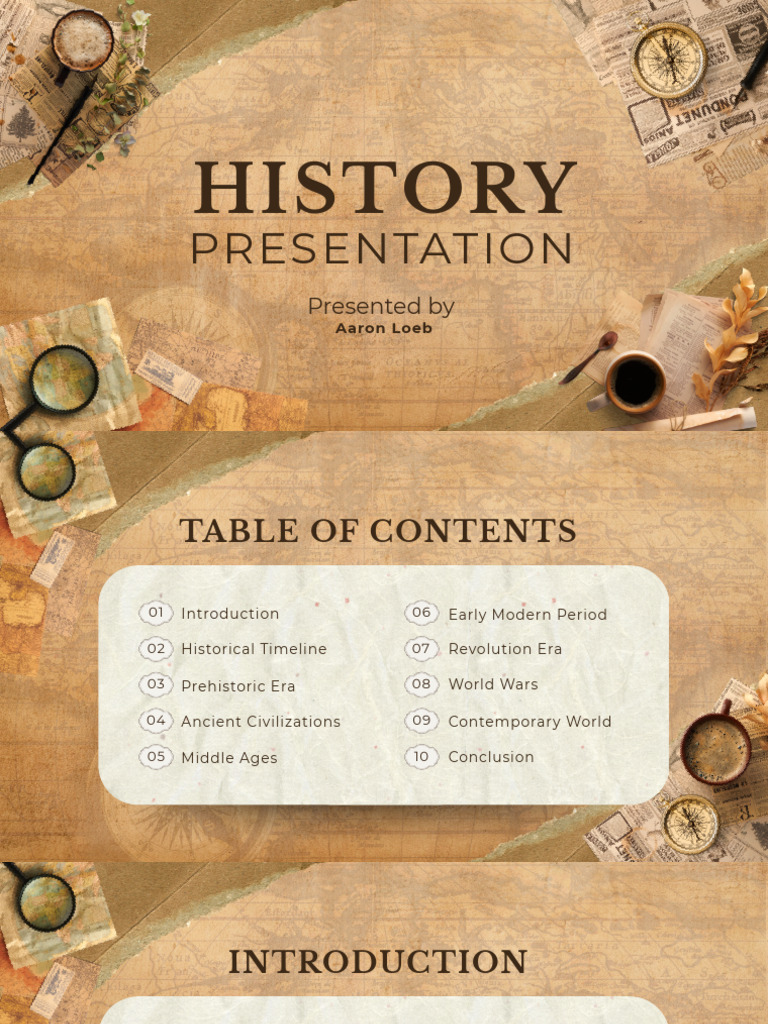 Brown Vintage Rustic Paper Project History Presentation | PDF