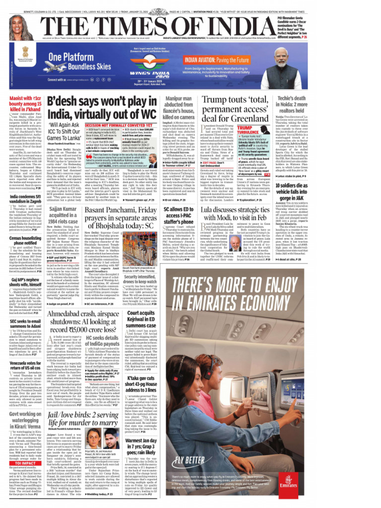 23.01.26 Times of India | PDF