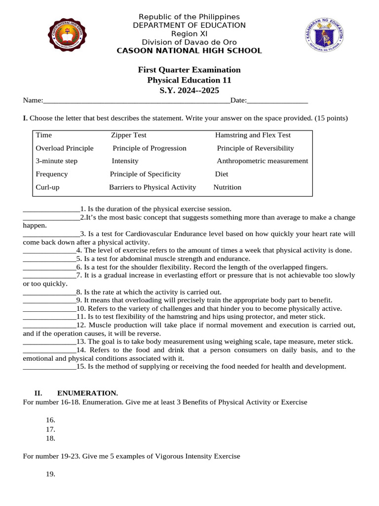 1ST QUARTER FILIPINO 11 - Copy | PDF | Determinants Of Health