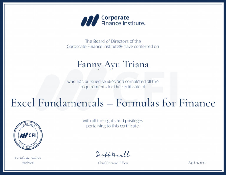 Excel Finance Formulas Guide | PDF