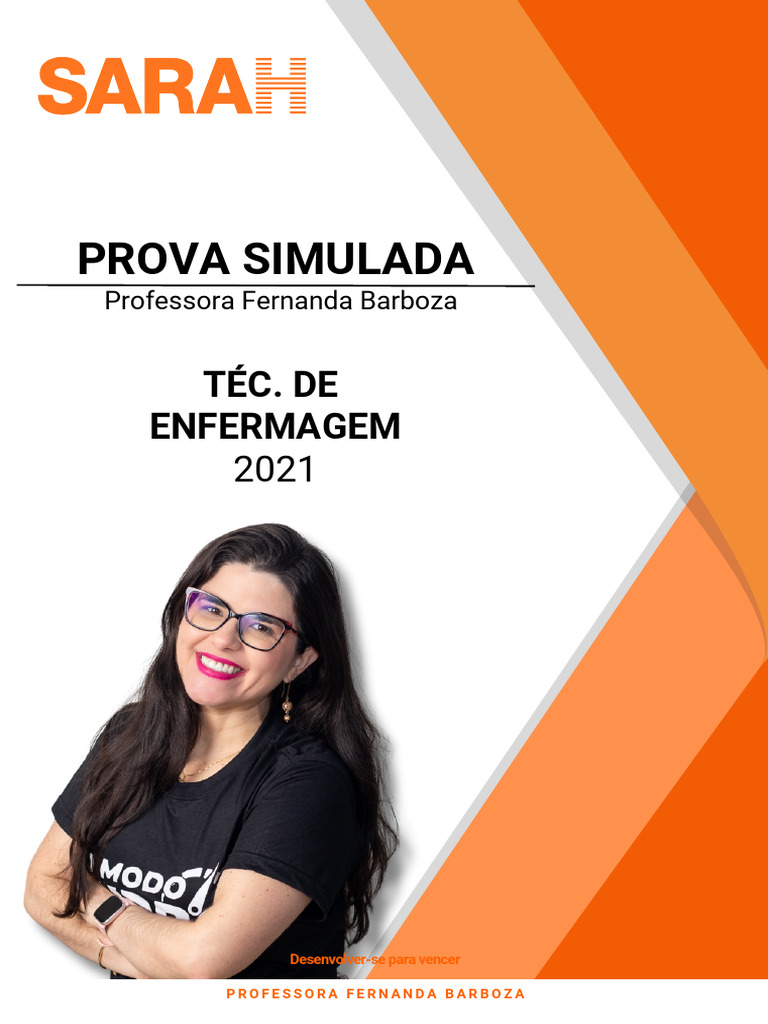 Correção de Prova - SARAH - 2021 - Prof.ª Fernanda Barboza - 20012026 ...