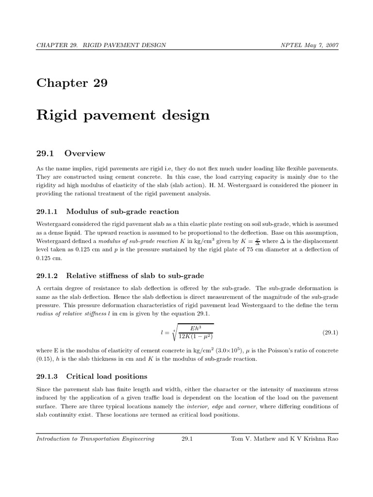 Rigid Pavement Design | PDF | Young's Modulus | Stiffness