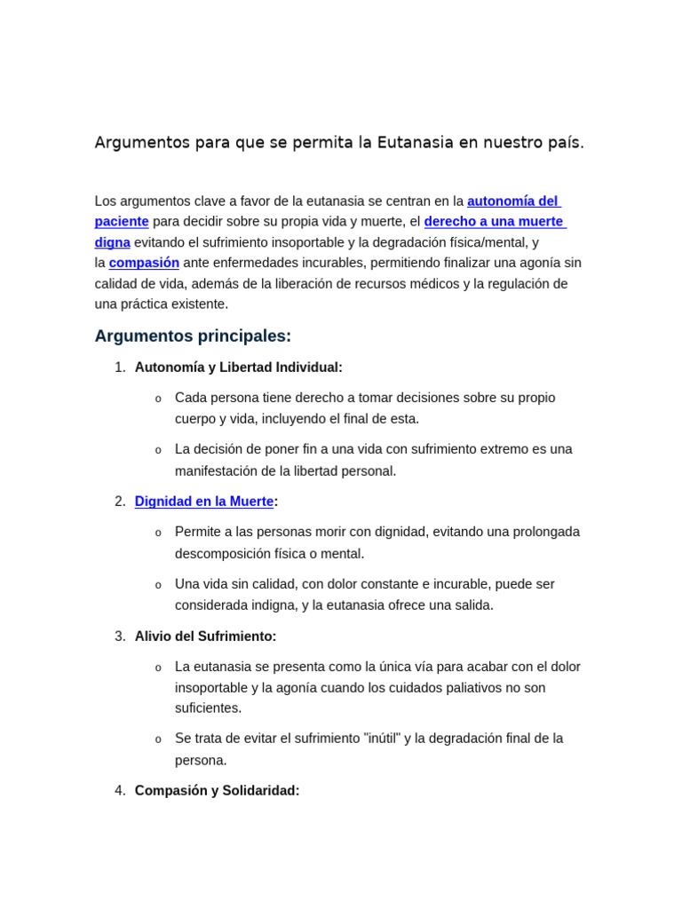 Argumentos_Eutanasia | PDF