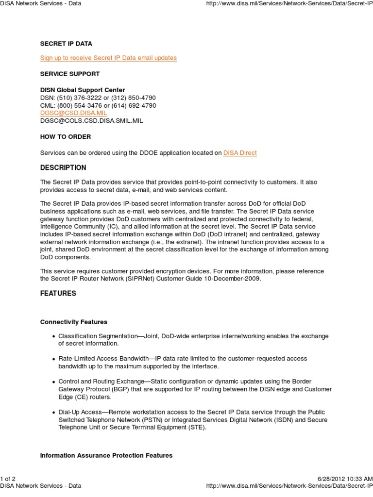 SIPRNET | PDF | Classified Information | Computer Network