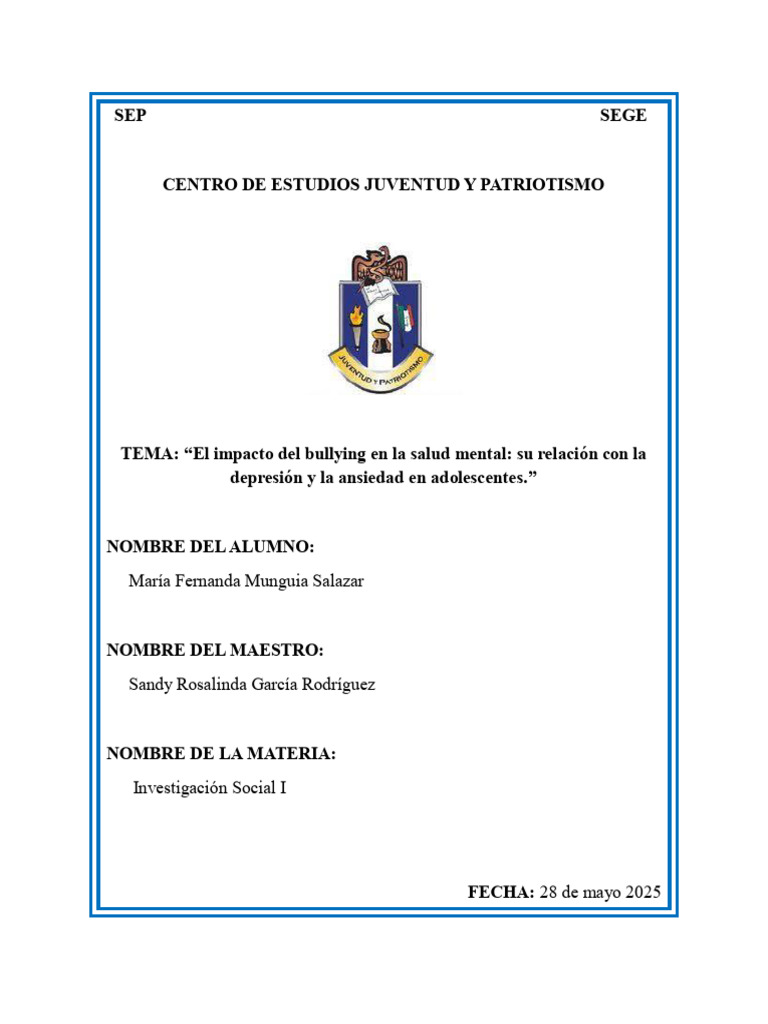 Proyecto Final | PDF | Salud mental | Las emociones