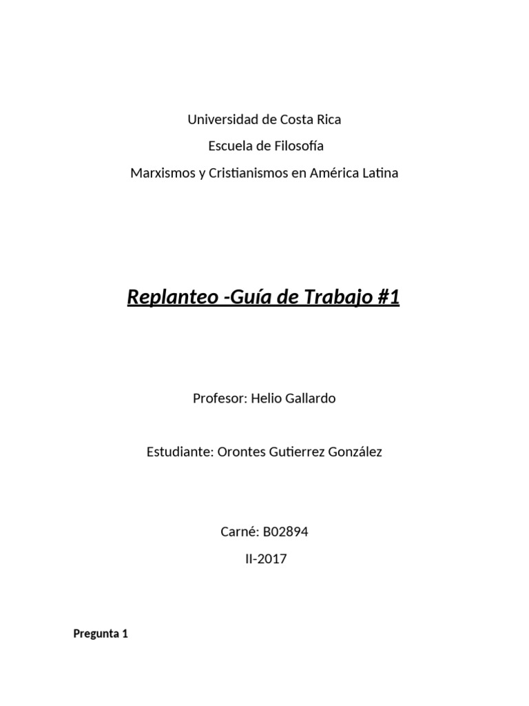 Replanteo 1 Marx-crist | PDF | marxismo | Comunismo