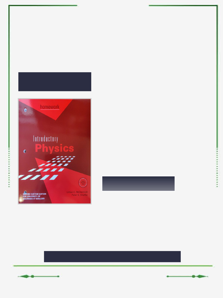Tutorials in Introductory Physics Homework CU Boulder Edition Lillian C. Mcdermott ebook full ...