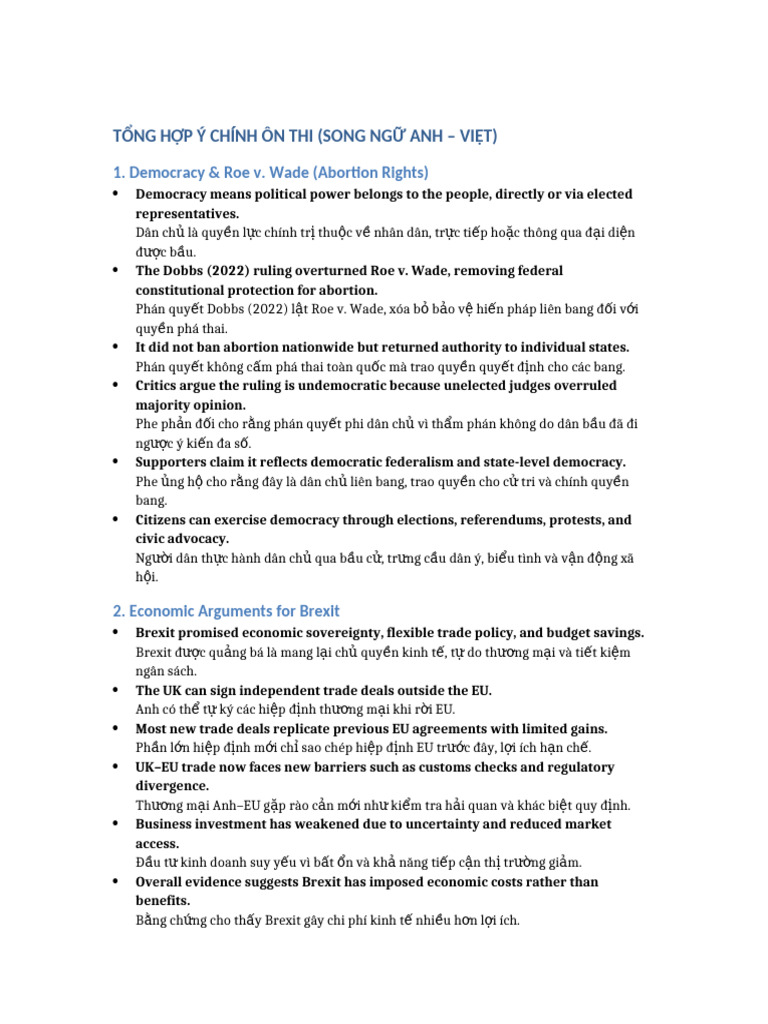 Tong Hop y Chinh On Thi | PDF