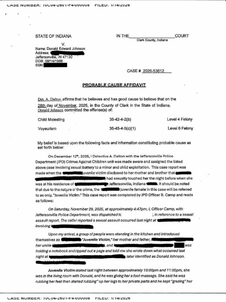 Probable Cause Affidavit | PDF