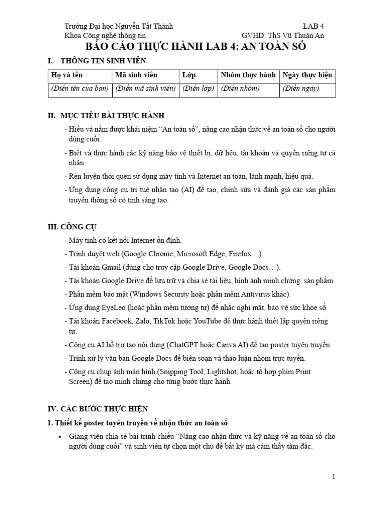 Hướng dẫn thực hành LAB 4_An toàn số | PDF