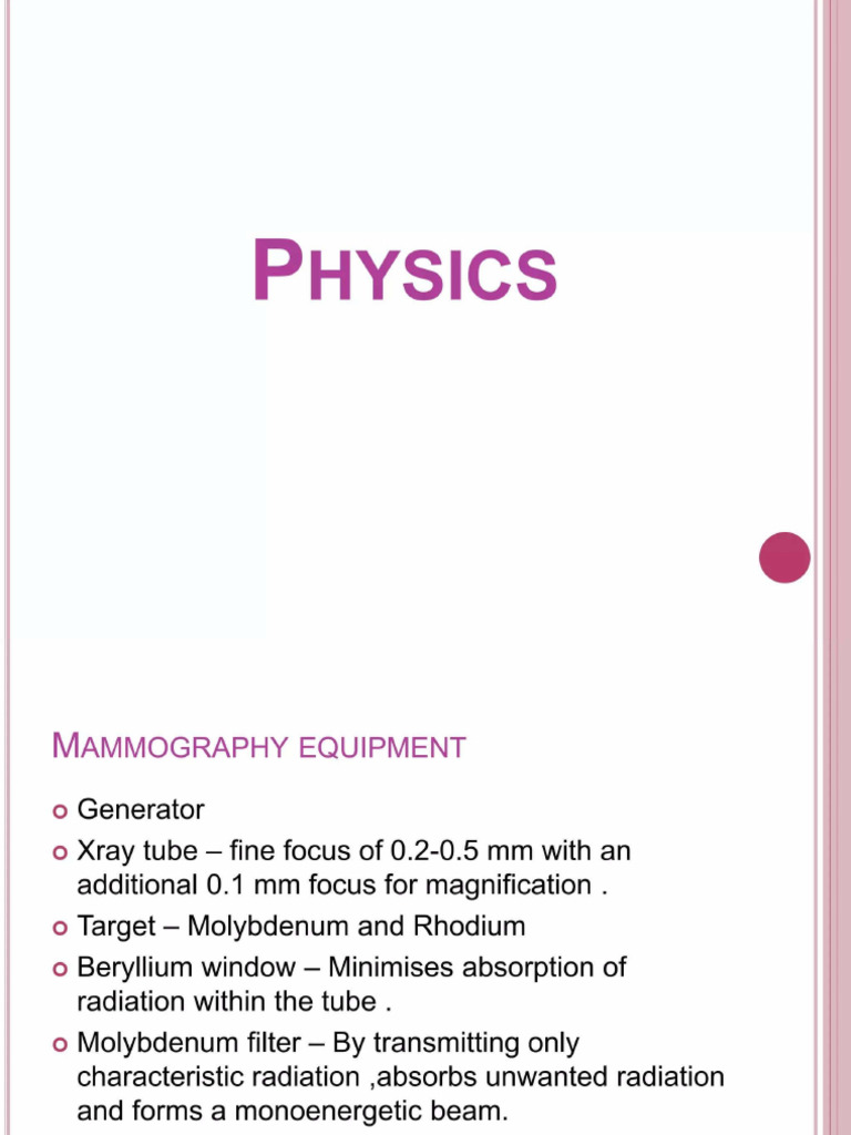 Mammography Physics | PDF