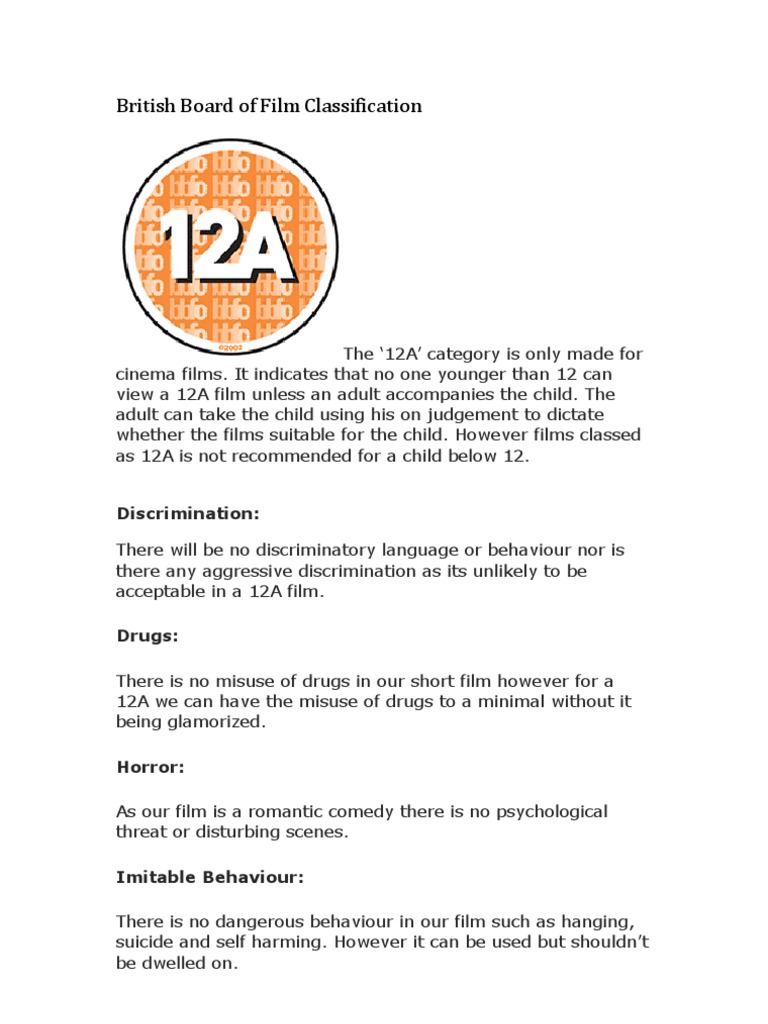 British Board of Film Classification | PDF | Social Science | Mystery ...