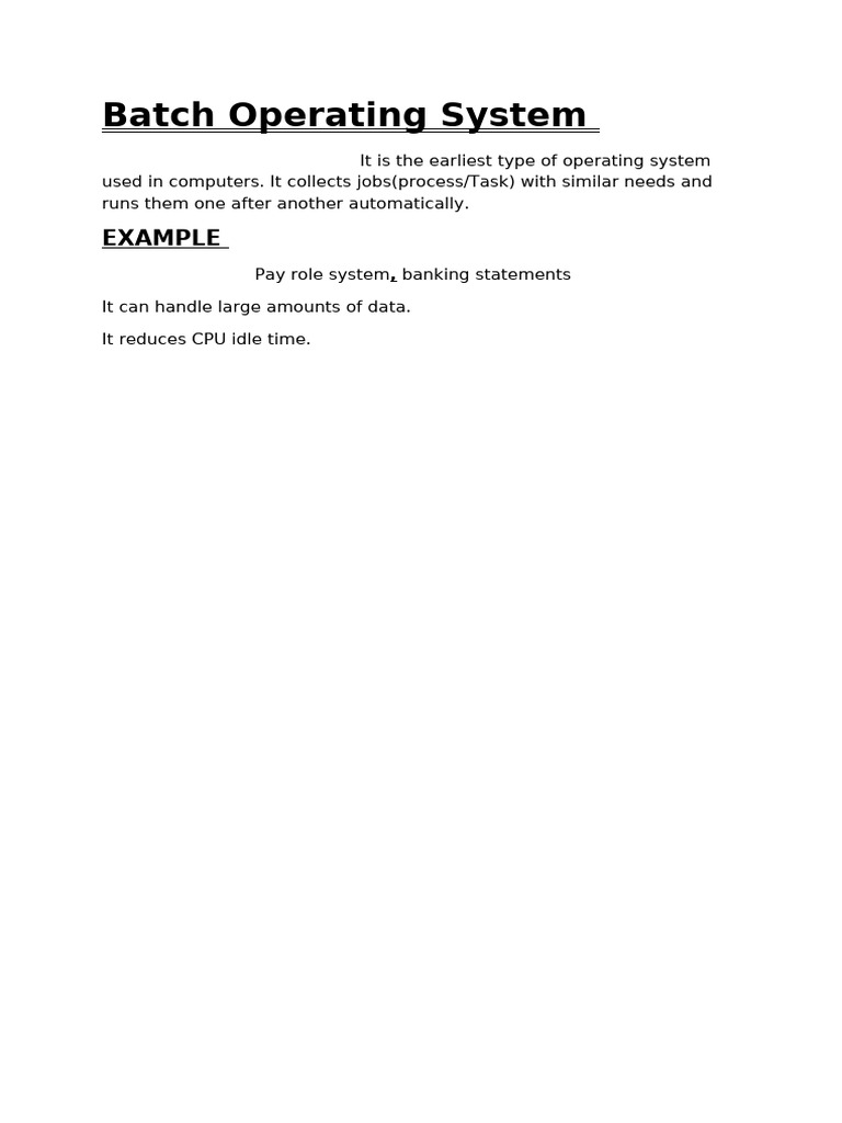 Overview of Batch Operating Systems | PDF
