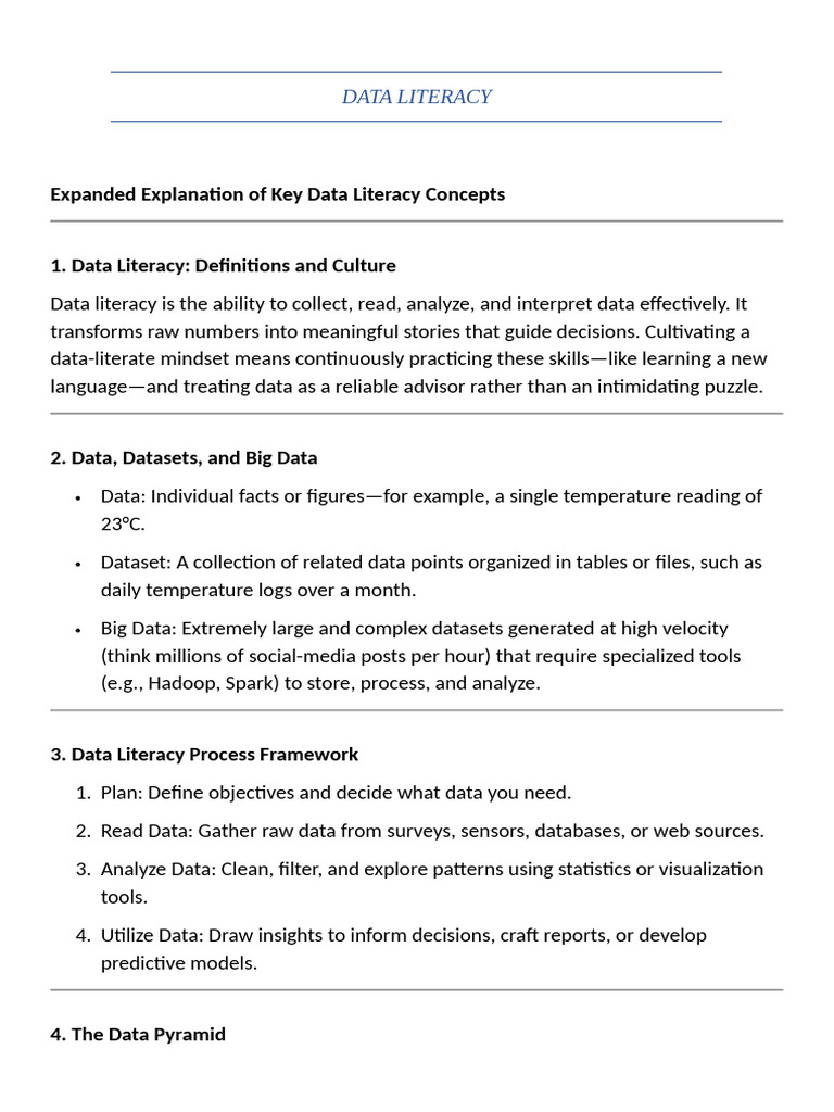 Data Literacy | PDF | Data | Data Analysis