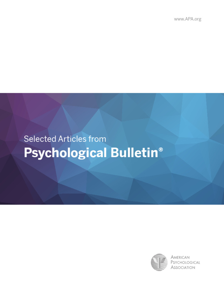 Meta-Analytic Reviews in Psychology | PDF | Psychology | Goal