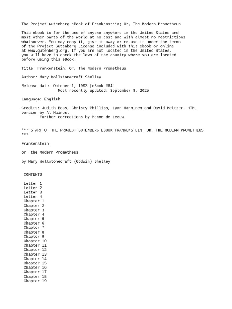 frank | PDF | Frankenstein | Courage