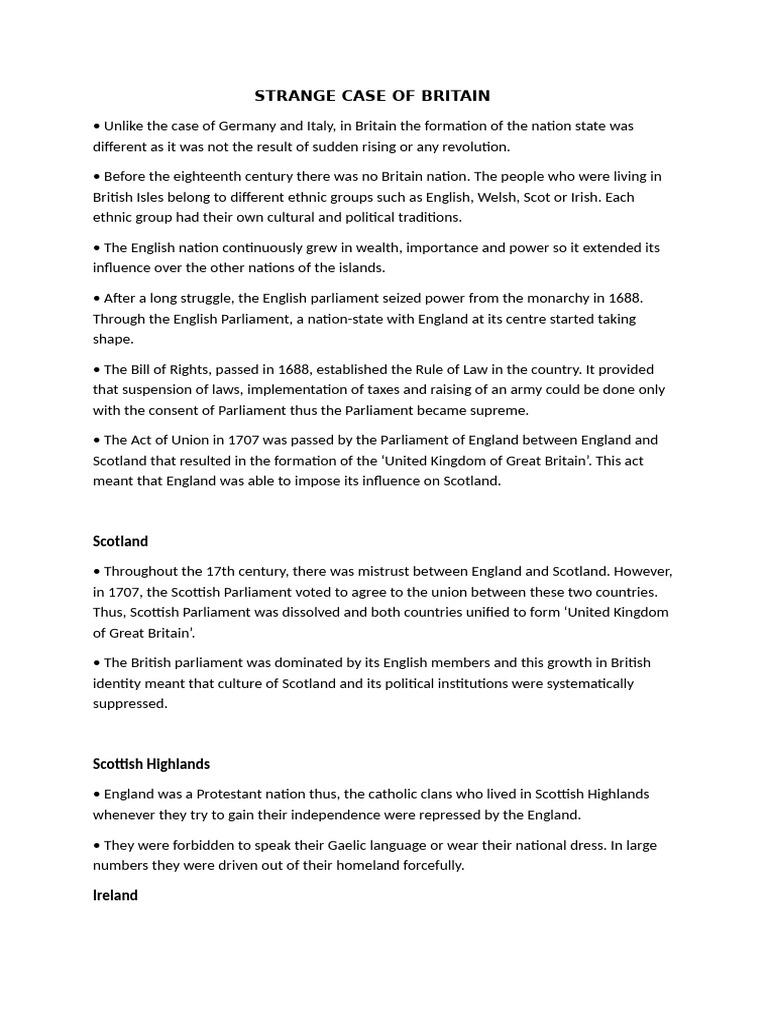 Strange Case of Britain 2 | PDF | Balkans | Scotland