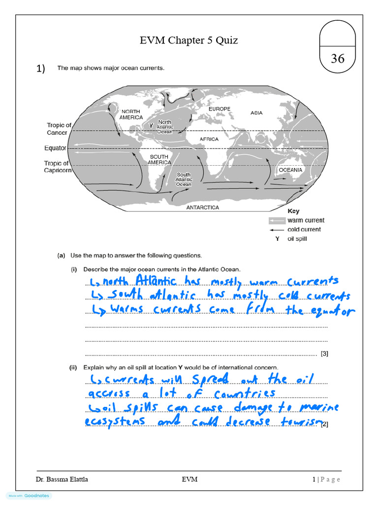 evm quiz 5 | PDF | Hydrography | Marine Biology