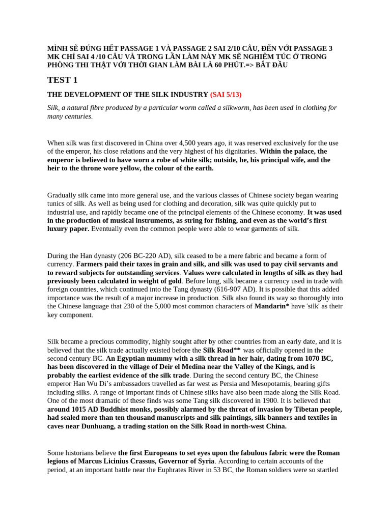 VOL 1 | PDF | Silk | Bird Migration