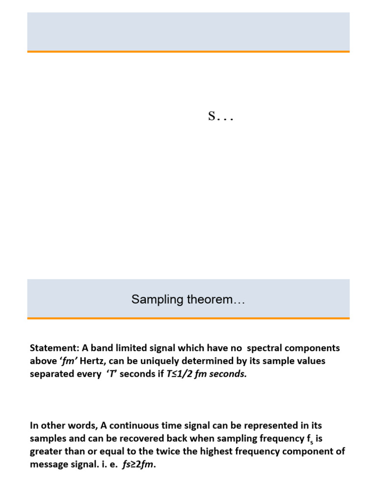 1C_Sampling Theorem and DT Signals Operations | PDF | Sampling (Signal ...