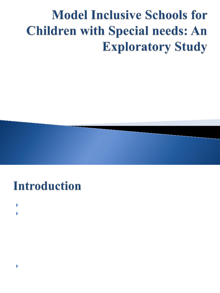 Model Inclusive Schools in Delhi Study | PDF | Disability | Methodology
