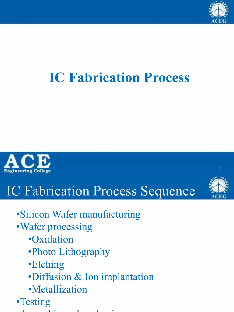 Ic Fabrication Process | PDF