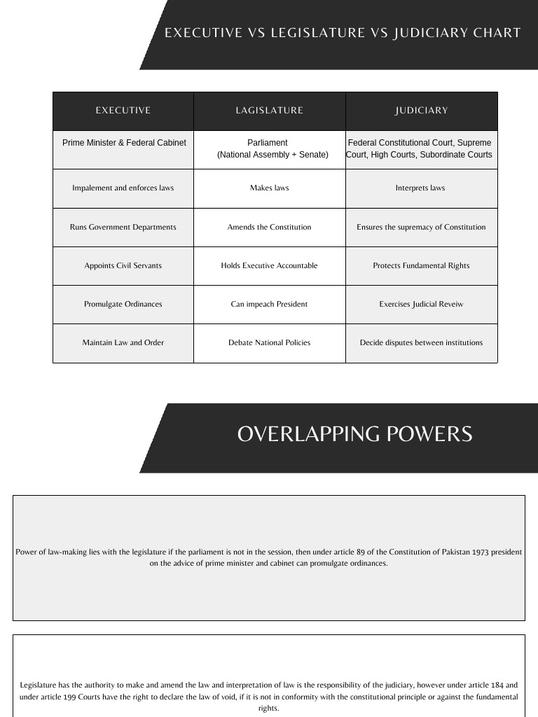 Executive vs Legislature vs Judiciary Chart_20260101_205317_0000 | PDF