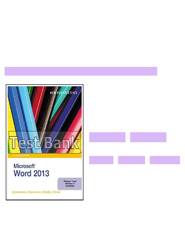 New Perspectives On Microsoft Word 2013 Introductory 1st Edition ...