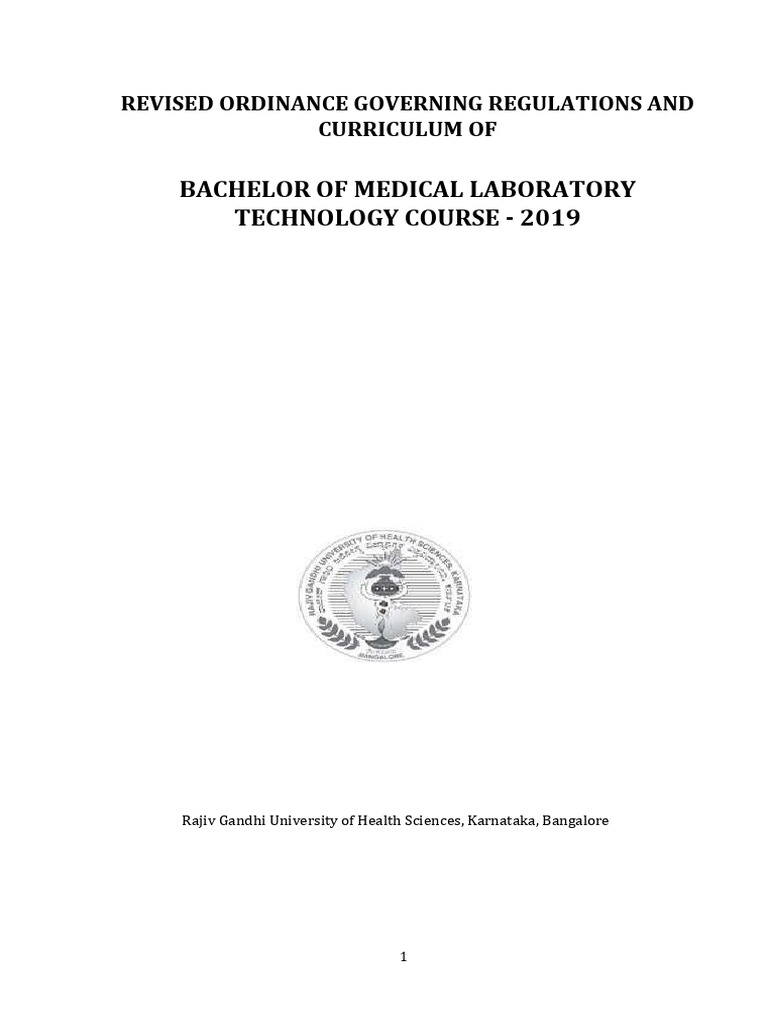 Bsc Mlt Syllabus 2020_ September_copy | PDF | Vein | Endocrine System