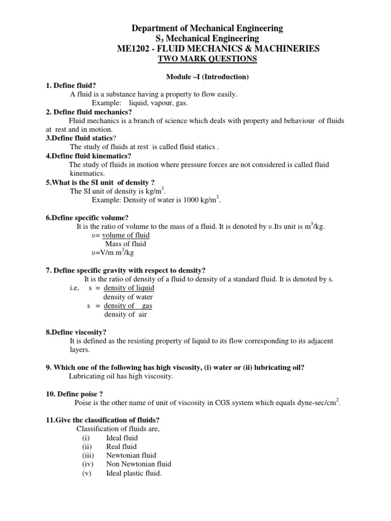 Fluid Mechanics Machineries PDF | PDF