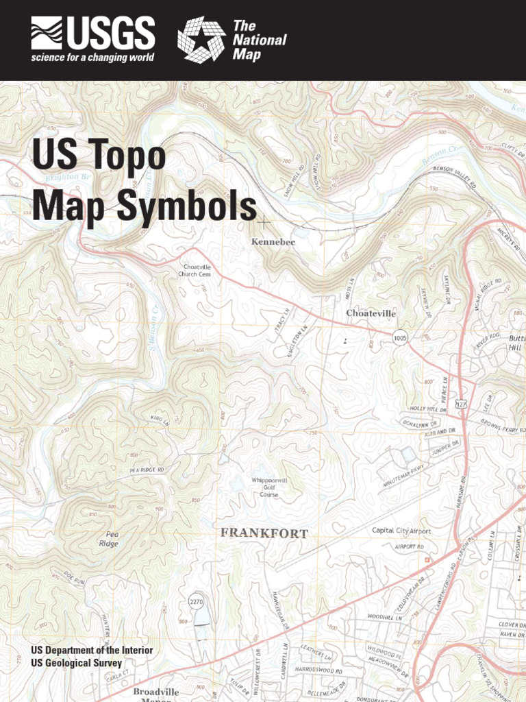 US Topo Map Symbols | PDF | Map | Contour Line