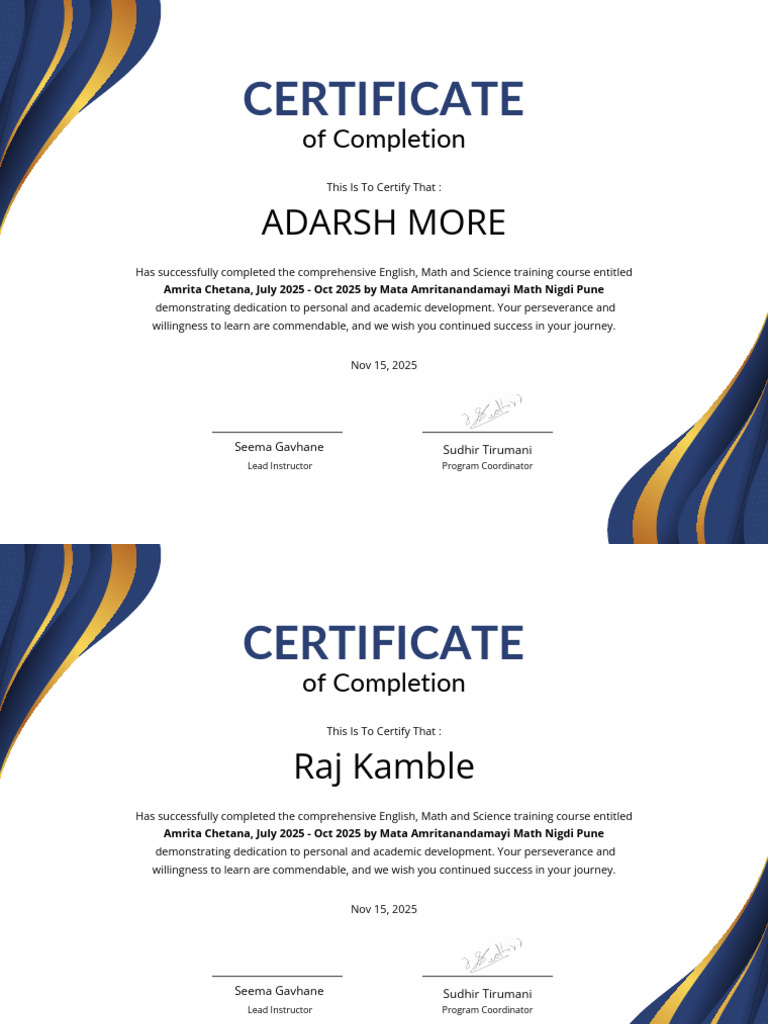 Blue Gold Minimalist Elegant Completion | PDF