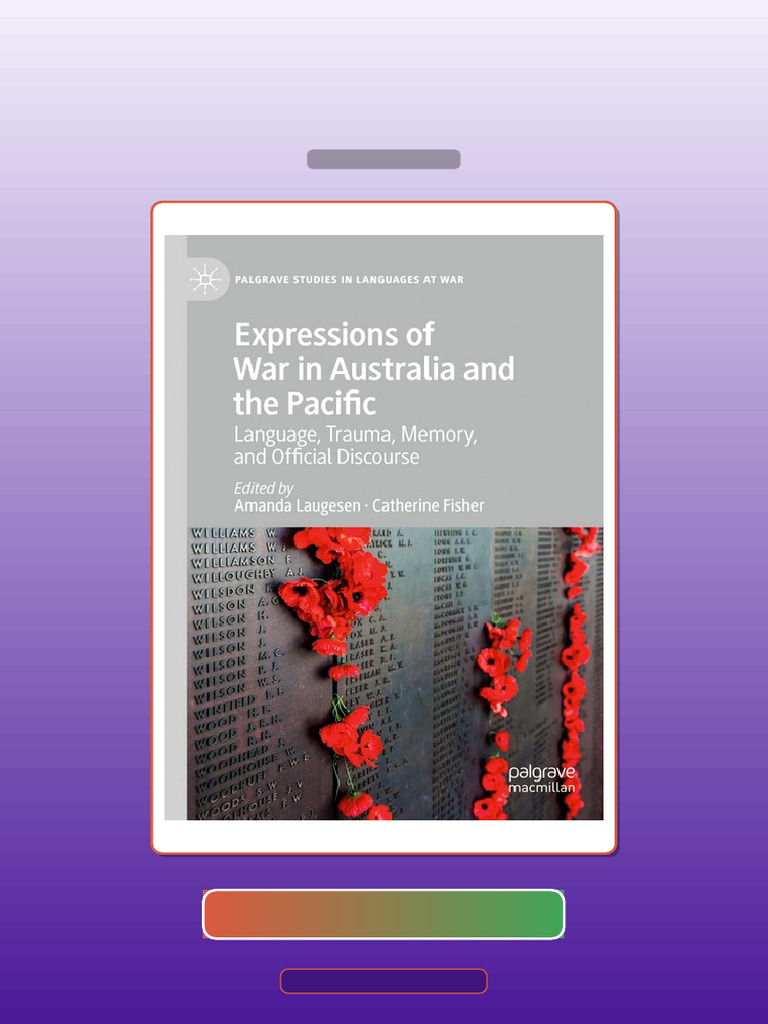 Expressions of War in Australia and the Pacific Language Trauma Memory ...