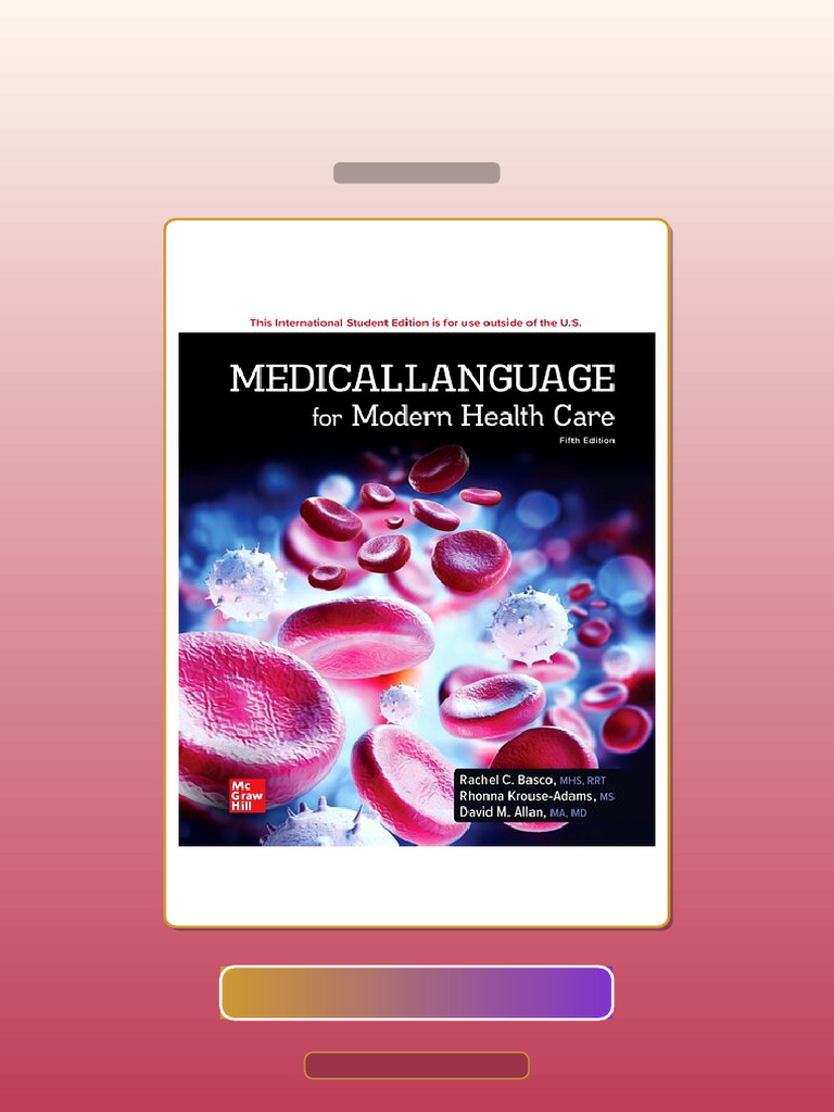 Medical Language for Modern Health Care 5th Edition E-book Testbank ...