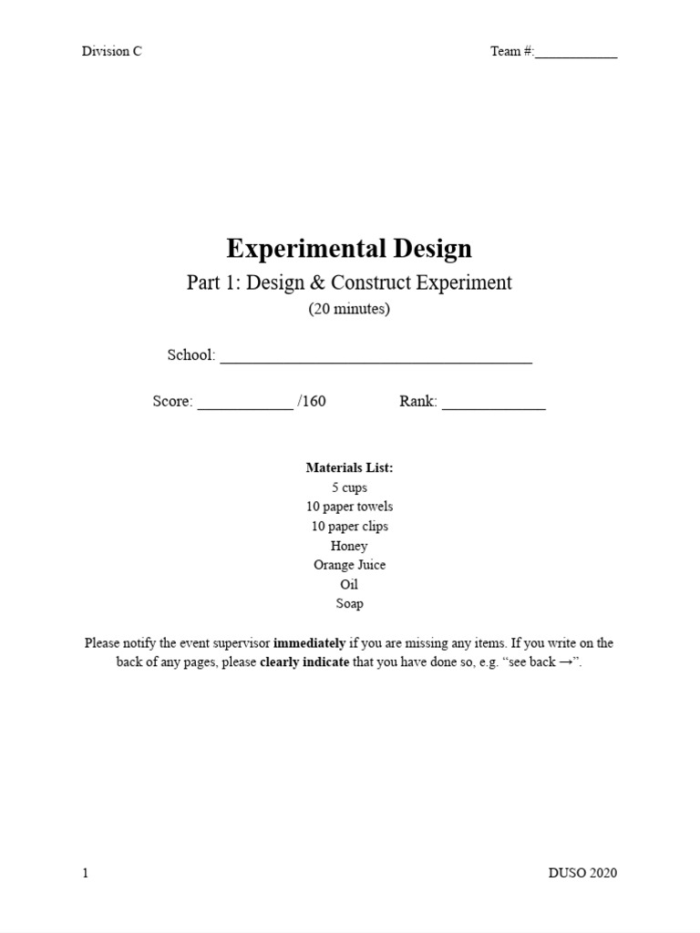 Viscosity Experiment Design Guide | PDF