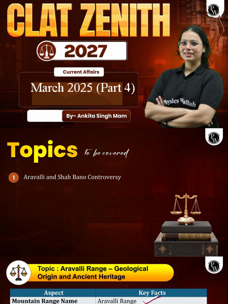 Current Affairs 13 Class Notes of Aravalli Mountain and Shah Case | PDF