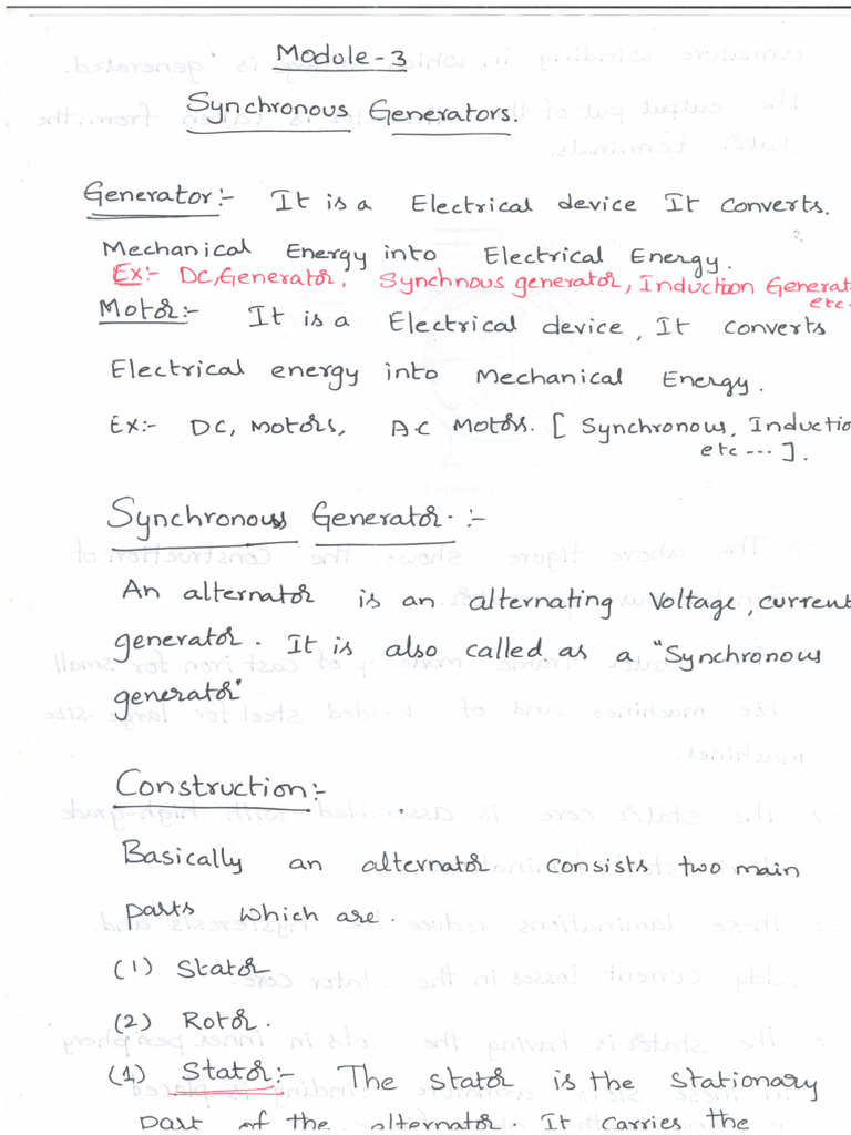 Synchronous Generator Types Explained | PDF
